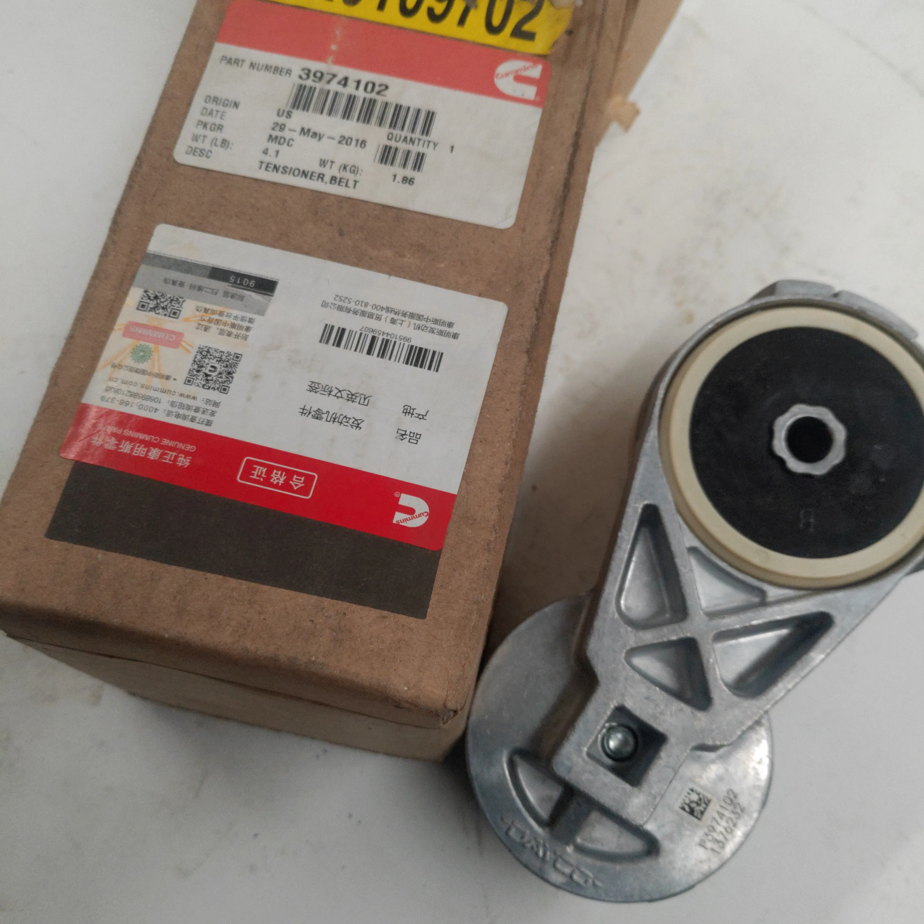 Genuine Machinery Parts Qsl9 Diesel Engine Belt Tensioner 3974102 - Buy ...