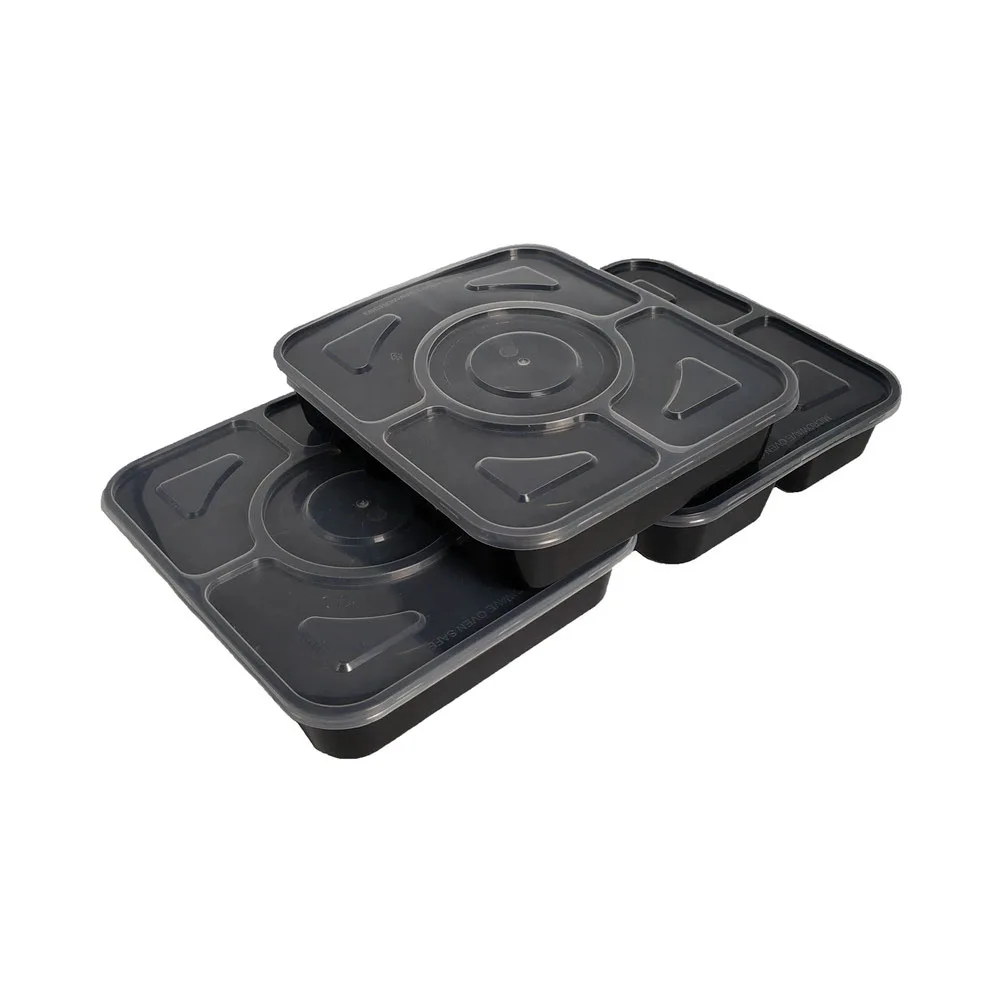 4 Compartments Disposable Compartment Food Packaging Containers ...