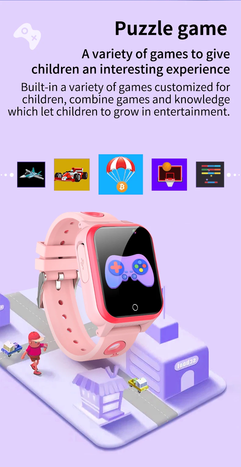 Kids Game Smartwatch - 18 Puzzle Games for Fun & Learning
