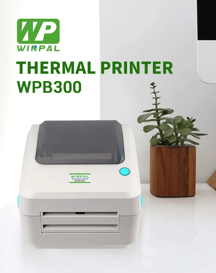 Winpal Wp300b Desktop 4 Inch Thermal Printers Barcode 4x6 Label Printer ...