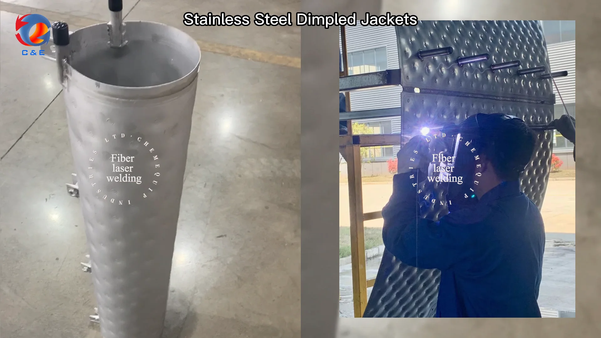 Laser Welded Stainless Steel Sus304 Dimple Jackets For Milk Cooling ...