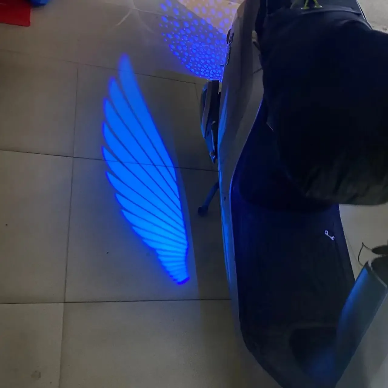 Motorcycle Specific Angel Wing Electric Vehicle Wing Welcome Light ...