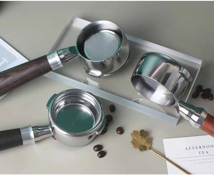 Barista Tools 58mm Gaggia Bottomless Coffee Portafilter Wood Handle Sus ...