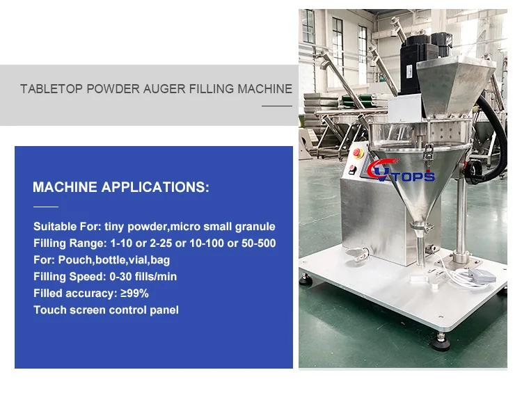 1 - 500g Desktop Dry Powder Weighing Filling Machine Dispenser Spiral ...