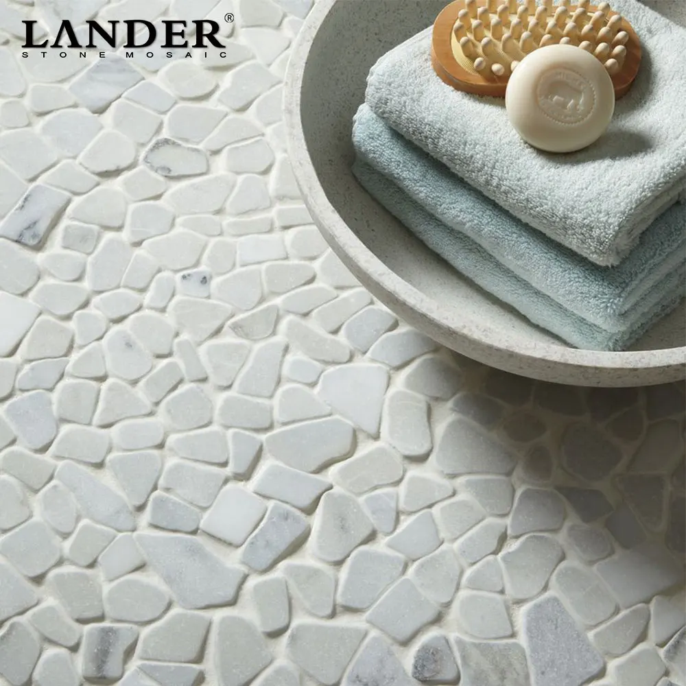 Lander Stone White Thassos Marble Mosaic for Bath & Kitchen