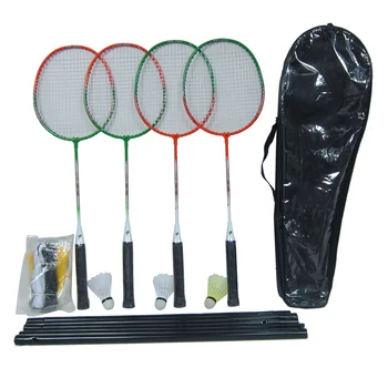 Customized Badminton Rackets Set With Bag And Shuttlecock 4 Player ...