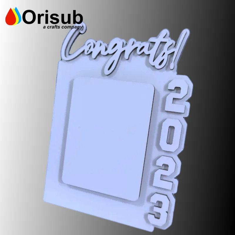 Glossy white MDF sublimation blanks Graduation 2023 congrats frame ...