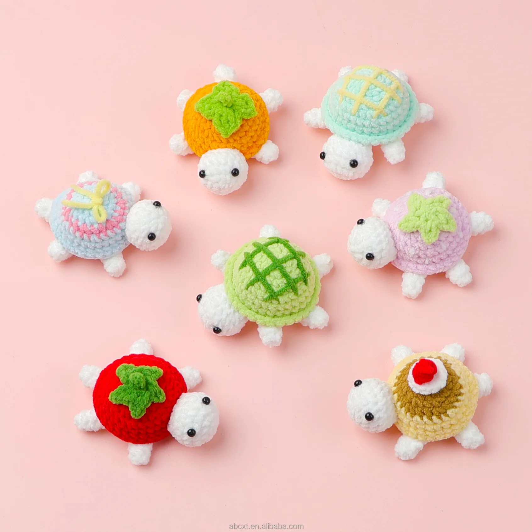 Decoración Para El Hogar Lovely Mini Crocheted Amigurumi Colorful Wood ...