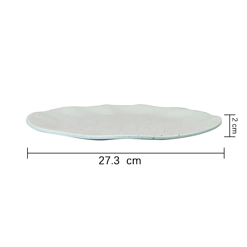 Wheatgrass Melamine Dinner Plate Irregular Wavy Tableware Plate ...
