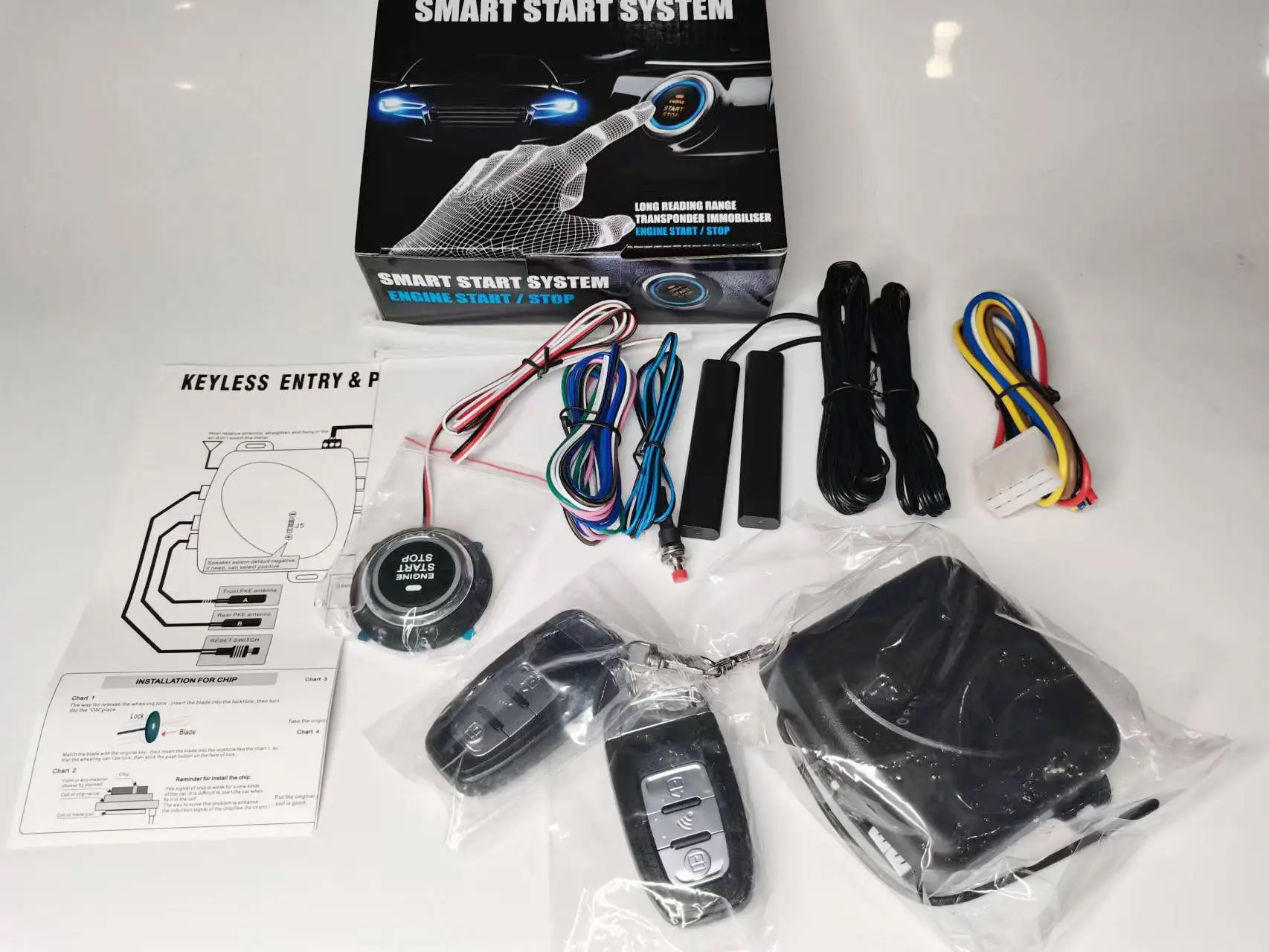 Universal Car Engine Push Button Start System - Keyless Control