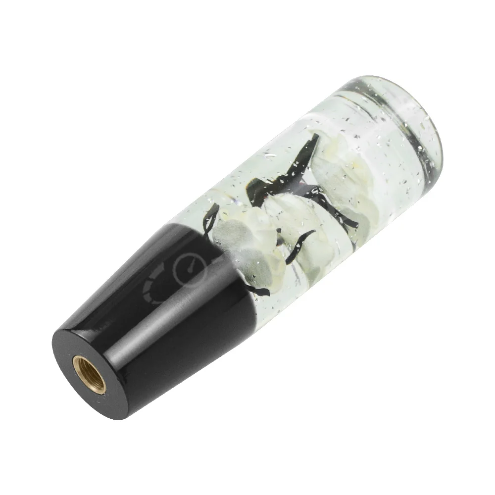 Transparent Underwater Flower 15CM Crystal Resin Shift Knob Glitter ...