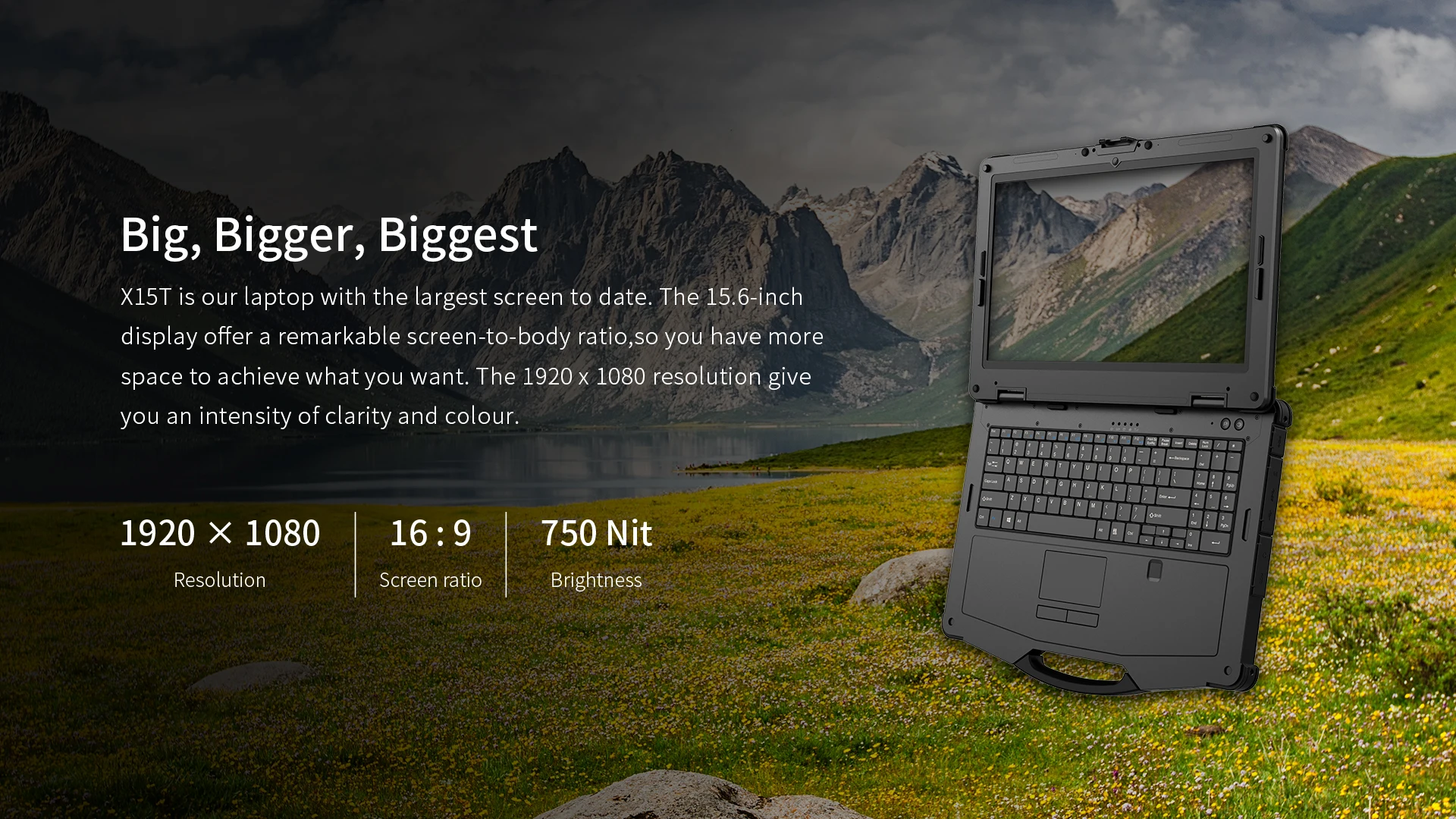 Ruggedized 15.6 Inch Industrial Laptop - 8050 Mah Battery