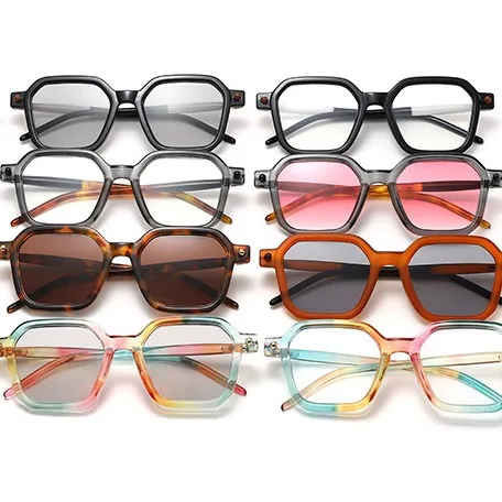 Unisex European Style Uv400 Square Eyeglasses Frame 2023 Fashion ...