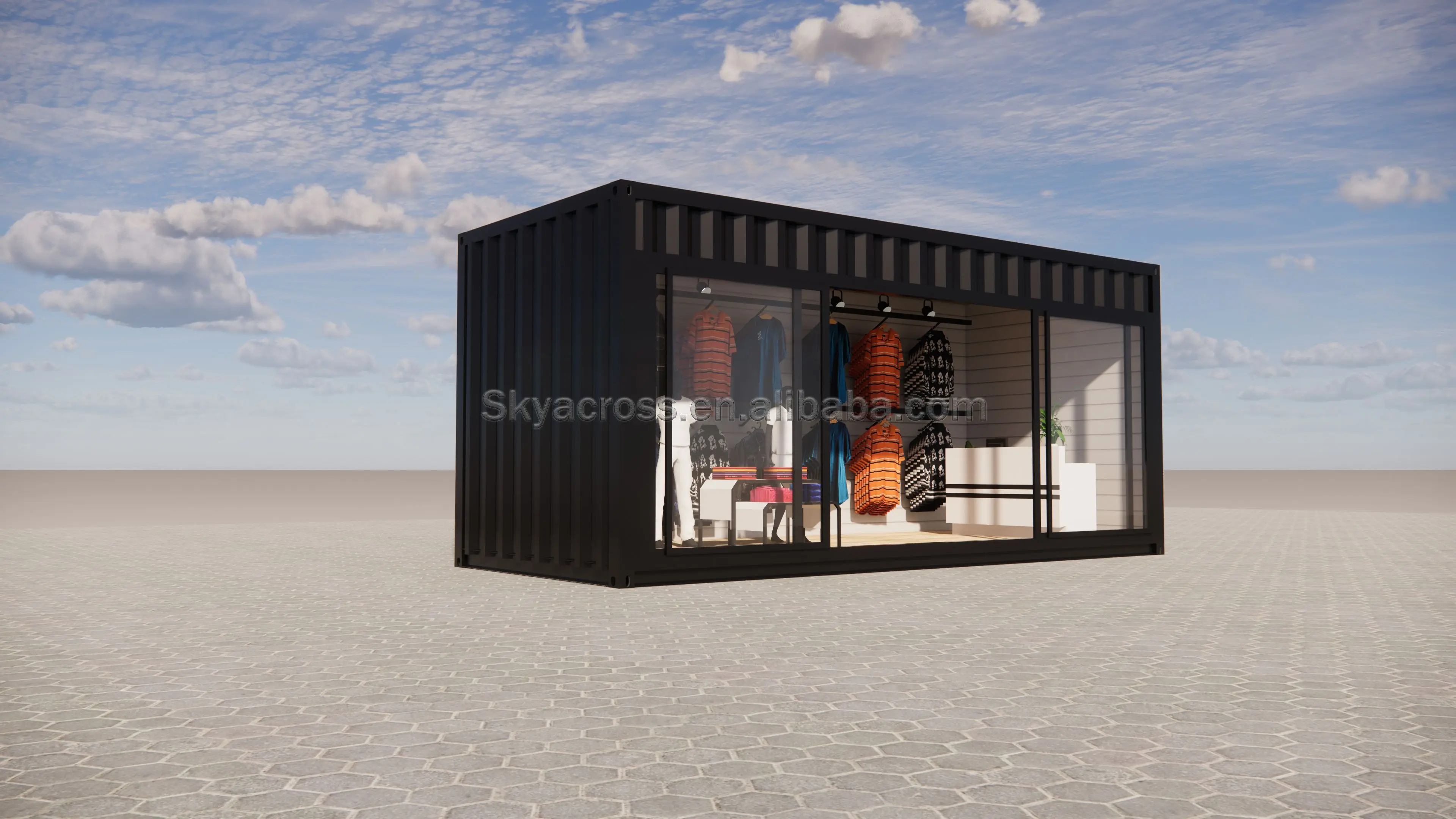 20ft Prefab Container Clothing Store - Moisture-Proof & Luxurious