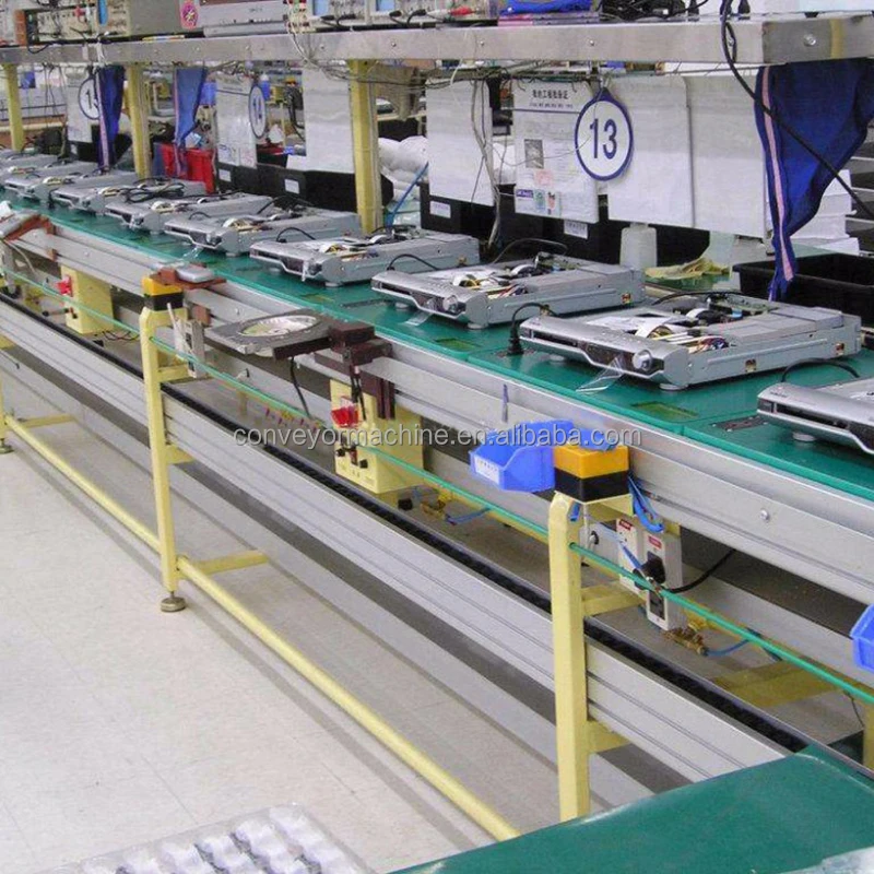 Automatic Solar Panel Belt Conveyor Assembly Line with Work Table