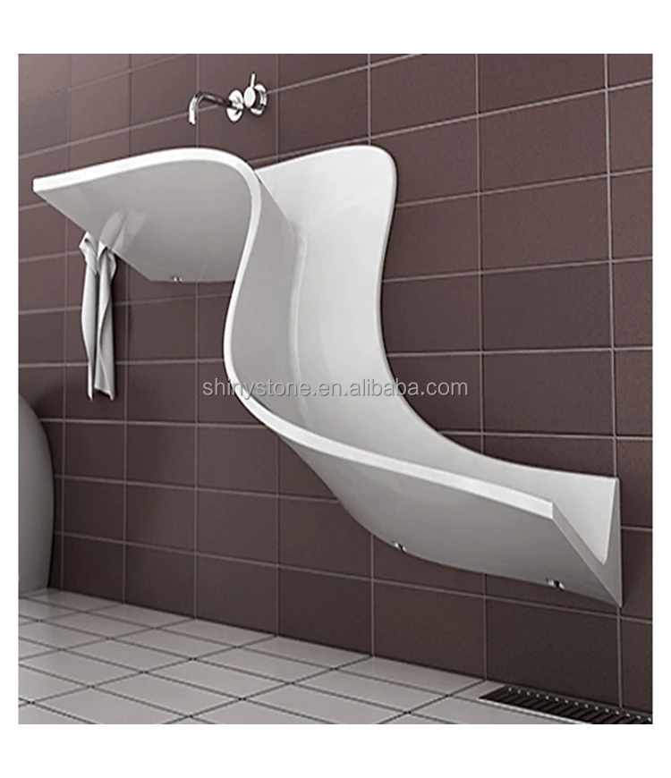 Water Fall Fashion Design Solid Surface Wholesales Wash Hand Basin
