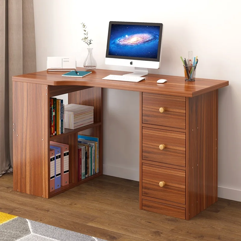 New Top Brand Computer Desk with 3-Tier Storage Shelves Student Study ...