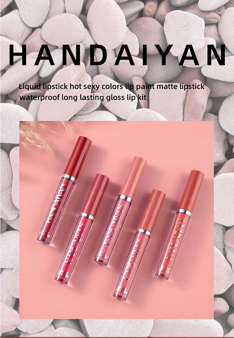 Handaiyan Batom - 12 Colors Matte Liquid Waterproof Lipstick