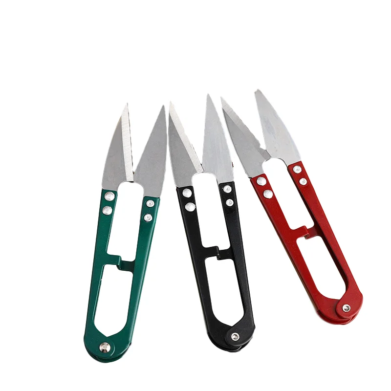 U-shaped Yarn Cutting Scissors Yarn Scissors Multi-color Handle Thread ...