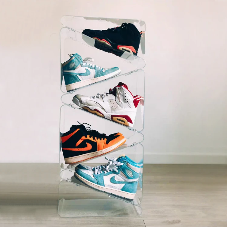 Luxury Acrylic Shoe Racks Transparent Sneaker Display Rack - Buy Luxury ...