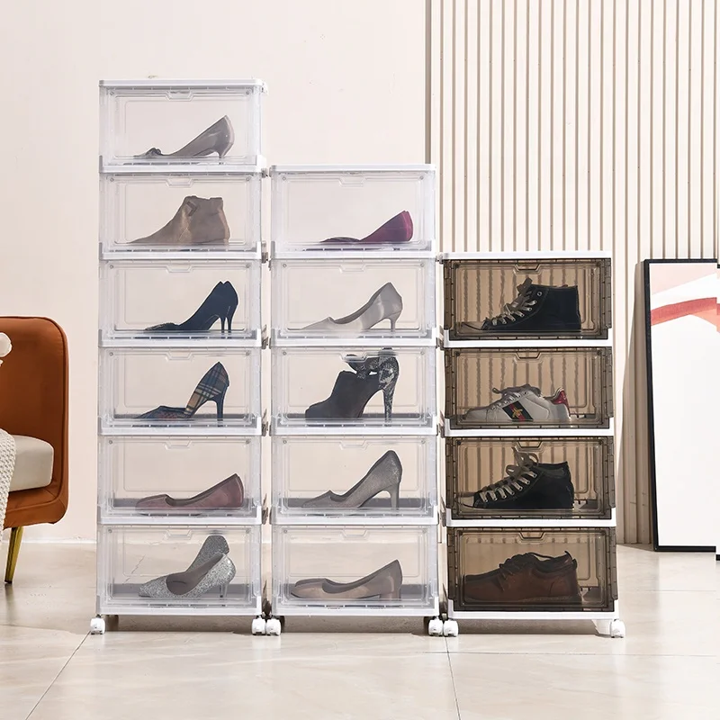 Kworld Durable Foldable Shoe Storage Container Plastic Modern Design ...