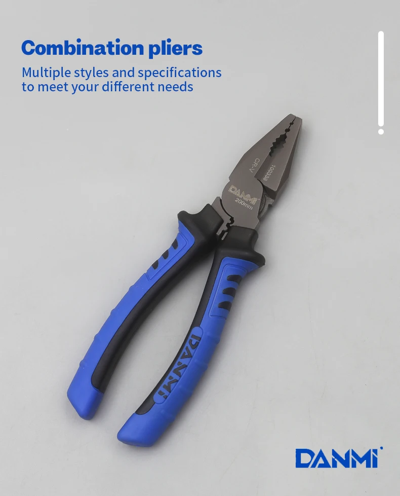Danmi Hand Tool Steel Wire Cutter Multifunction 8in Combination Pliers ...