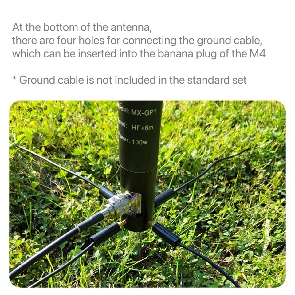 MX-GP1 Portable Shortwave Antenna for 20M-6M Band Tuning, 100W High ...
