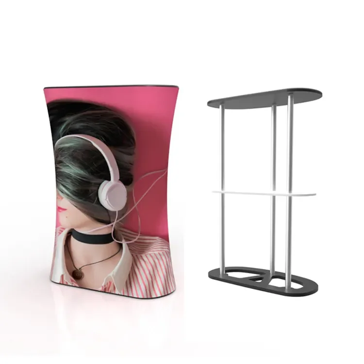 Curved Exhibition Booth Table Pop Up Promotion Counter,Display Table ...