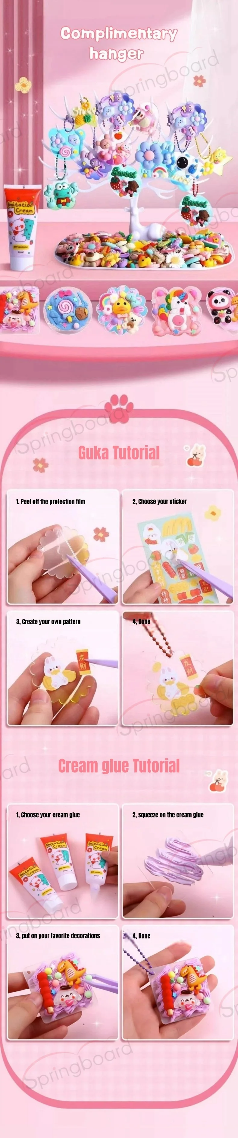 Deluxe Cream Glue Guka Diy Material Kit with Organizing Box Transparent ...