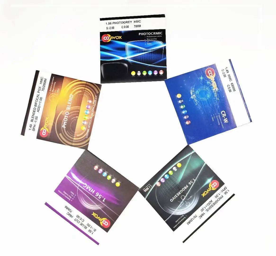 Convox Wholesale Optical Lenses Cr39 1.49 1.56 1.59pc High Index Uc Hc ...