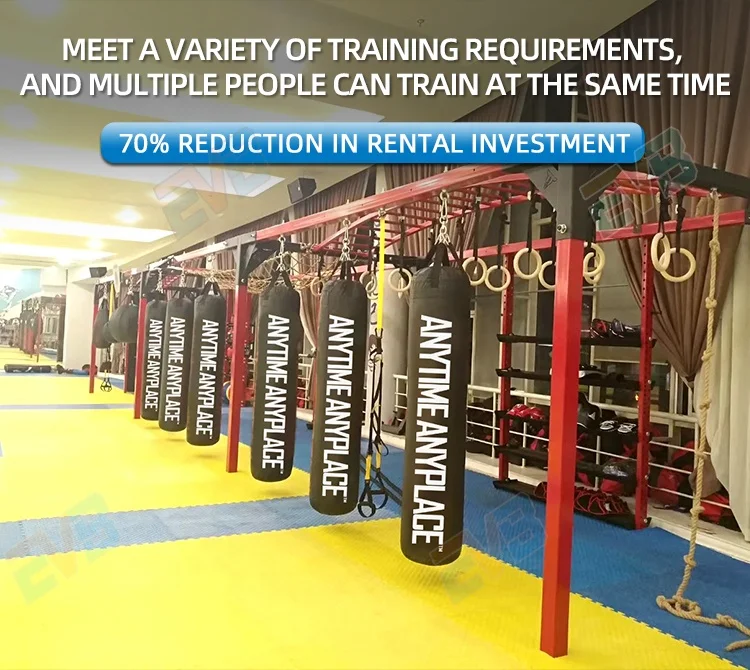 Double End Boxing Punching Bag Rack - Heavy Duty Wall Mount