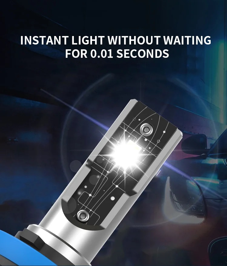 Auto Parts H8 Mini Led Projector Lens Head Light Bulb High Low Beam ...