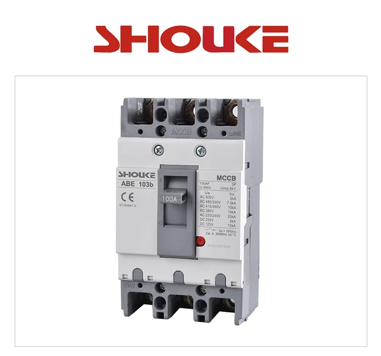 Abe103c 100A 3P Molded Case Circuit Breaker for Power Panels