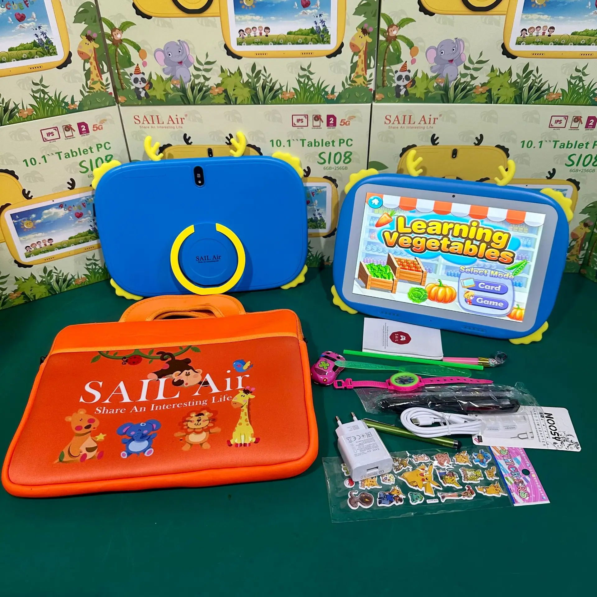 10 Inch Kids Tablet Pc 108 New Model Sail Air Brand Dual Sim Card ...
