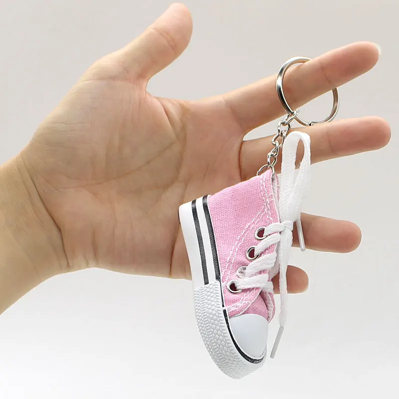 Cute Canvas Sneaker Keychain Mini Sports Shoes Pendant Keyring Women ...
