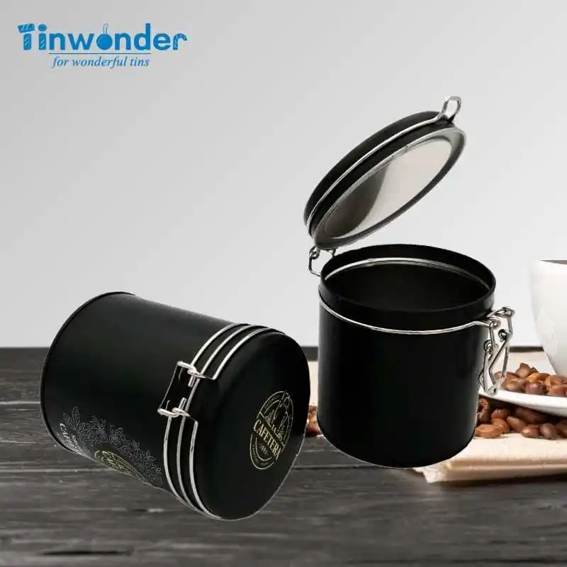 Alibaba.com: Food Safe, Air Tight Metal Tin Canister with Clip Lid, 1 ...