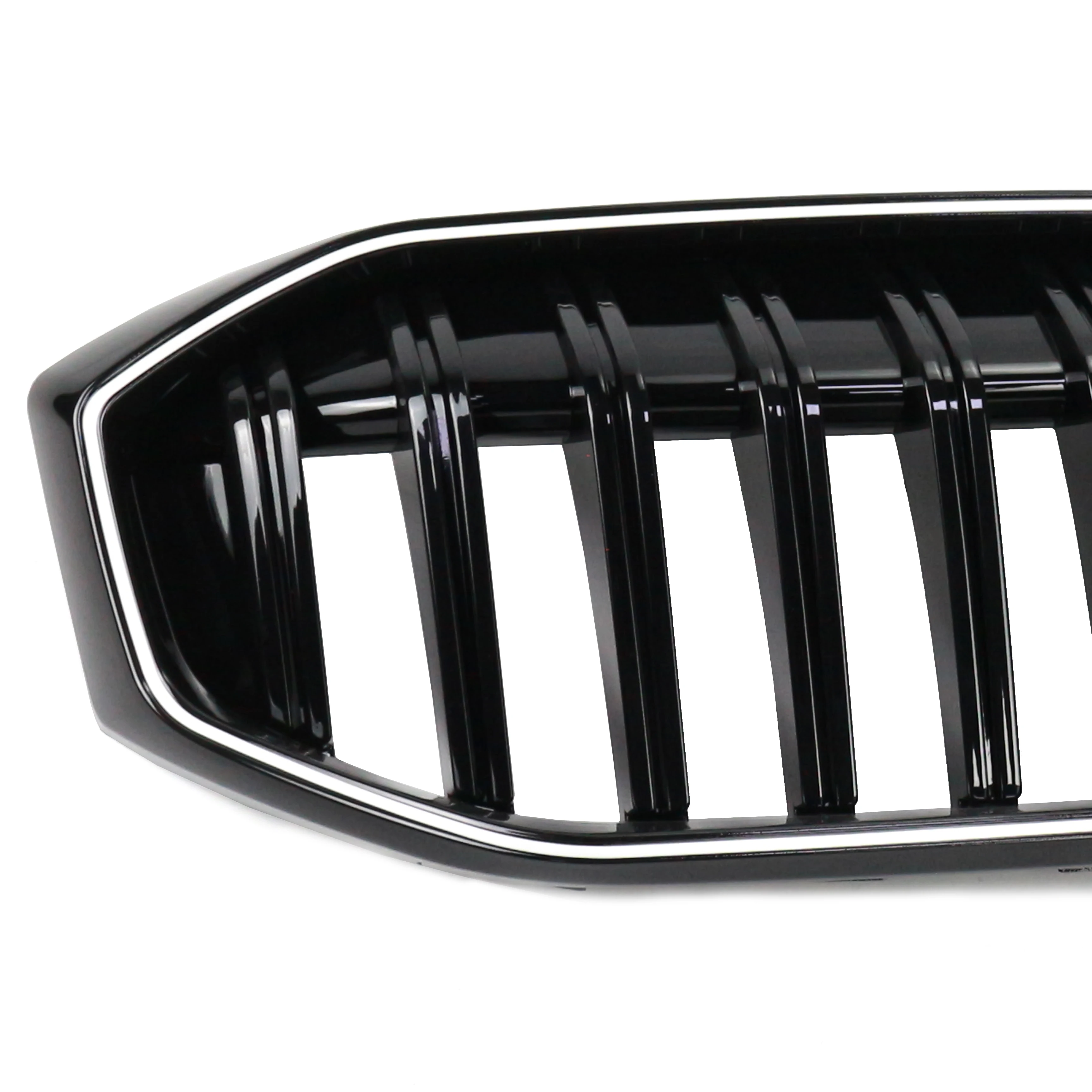 Single Line Car Front Mesh Grille LED Glossy Black Grills Car ...