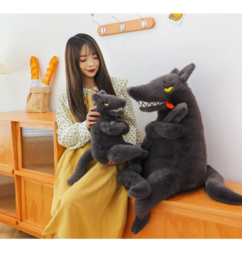 New Gray Wolf Plush Toy Big Gray Wolf Doll Claw Machine Birthday Gift ...