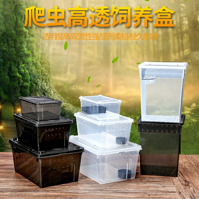 Reptile Small Plastic Feeding Box Terrarium,Reptile Travel Habitat Box ...