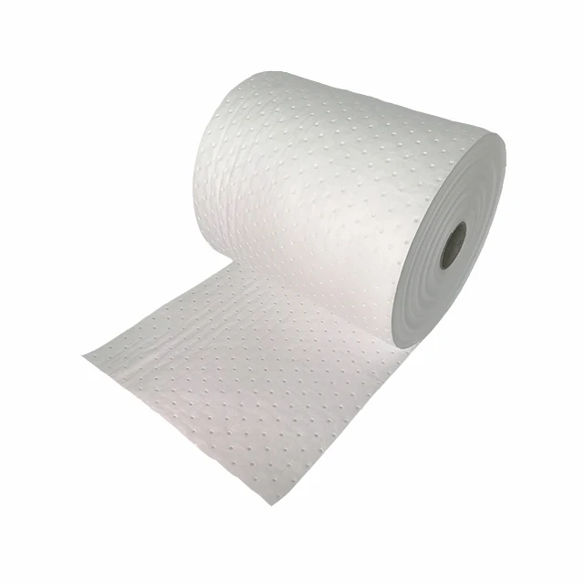 Industrial Safety 80cm*50m Oil Spill Absorbent Rolls For Spill Control ...