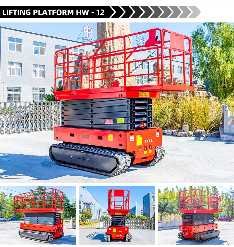 Hydraulic Elevation Platforms Mobile Track Sissor Lift 15 M Scissor Lift Platform - Buy Electric ...