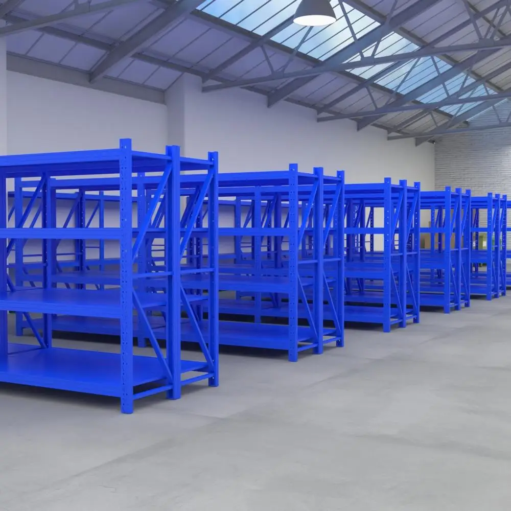 Custom Heavy Duty Shelving 4 Tier Industrial Selective Warehouse Metal ...