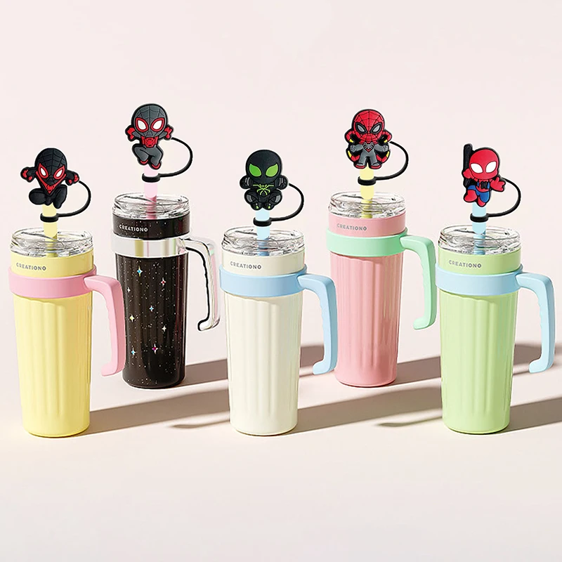 Cartoon Cool Marvel Spider Man Straw Toppers Dust Toppers Covers ...