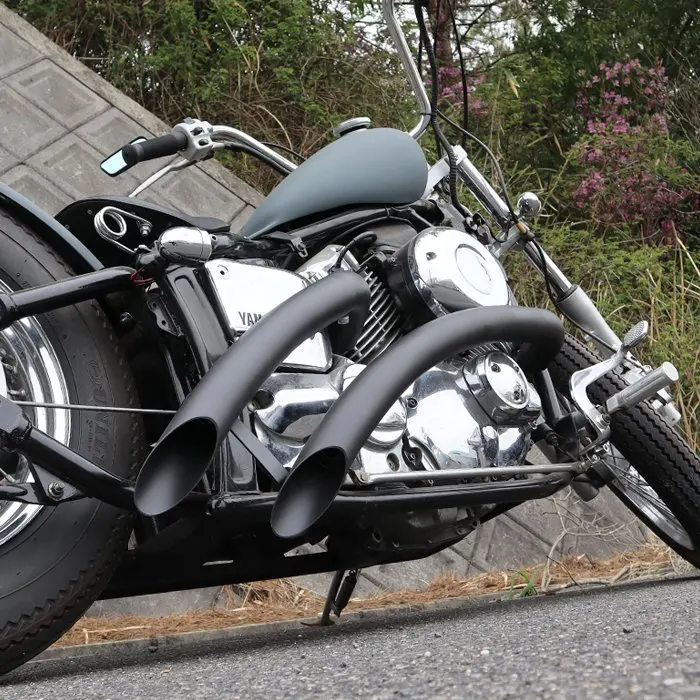 For Yamaha Dragster 400 Classic 400 Ds4 Dsc4 Vent Muffler Matte Black ...