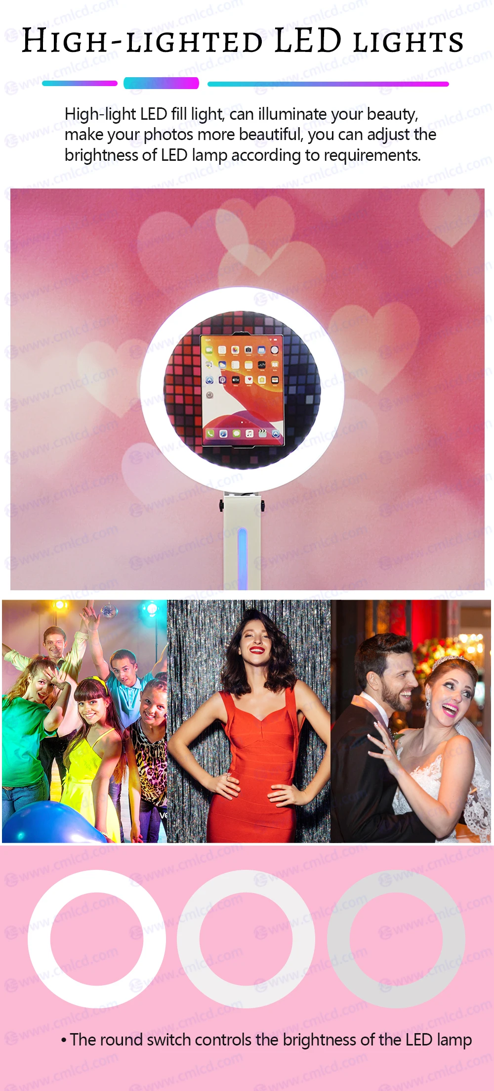 Aluminum Photobooth - Portable Ipad Shell with LED Light