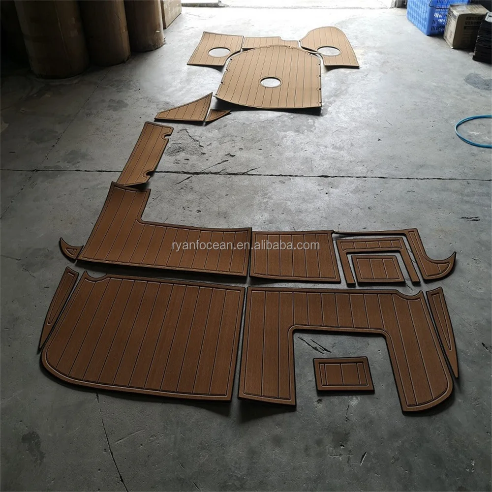 2004 Rinker 232 Swim Platform Cockpit Pad Boat EVA Foam Faux Teak Deck ...