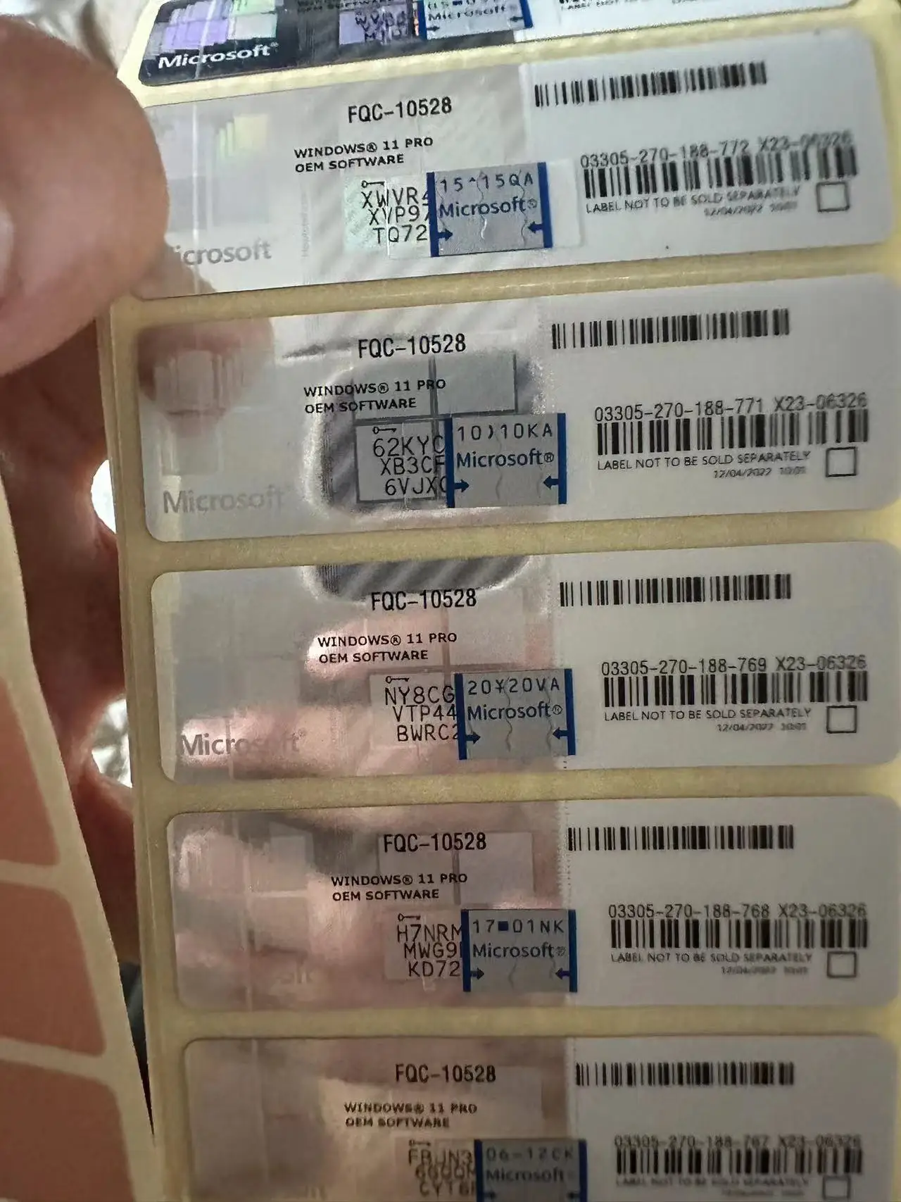 Windows 11 Pro OEM Sticker Online Activation Original Free Shipping ...