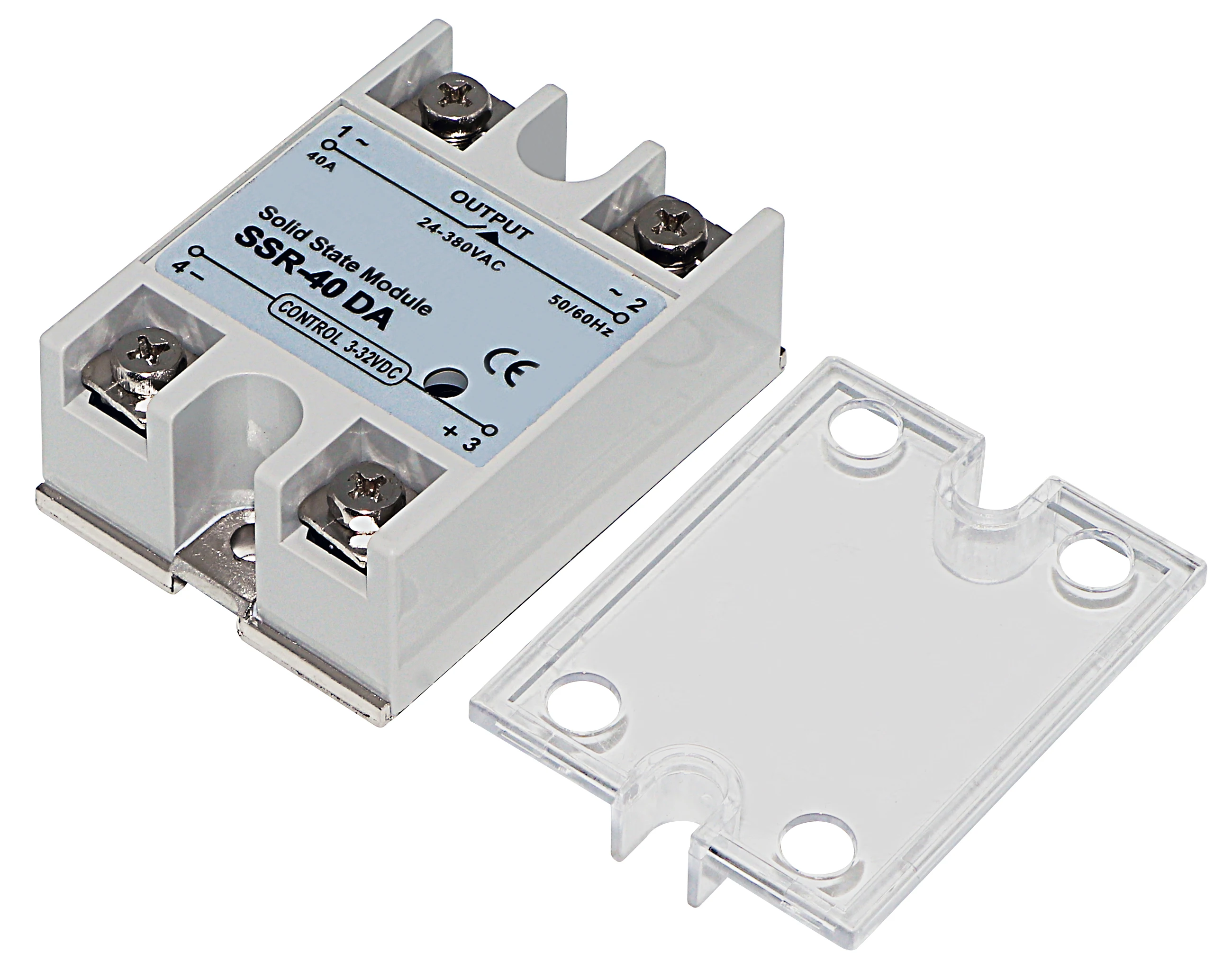 60a Ssr Relay General Purpose Led Dc Control Ac Protective Single Phase ...