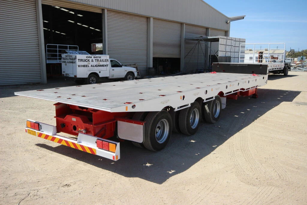 CHANGCHI I-Beam Chassis Lowboy Low Loader Low Deck Low Bed Trailer Tilt ...
