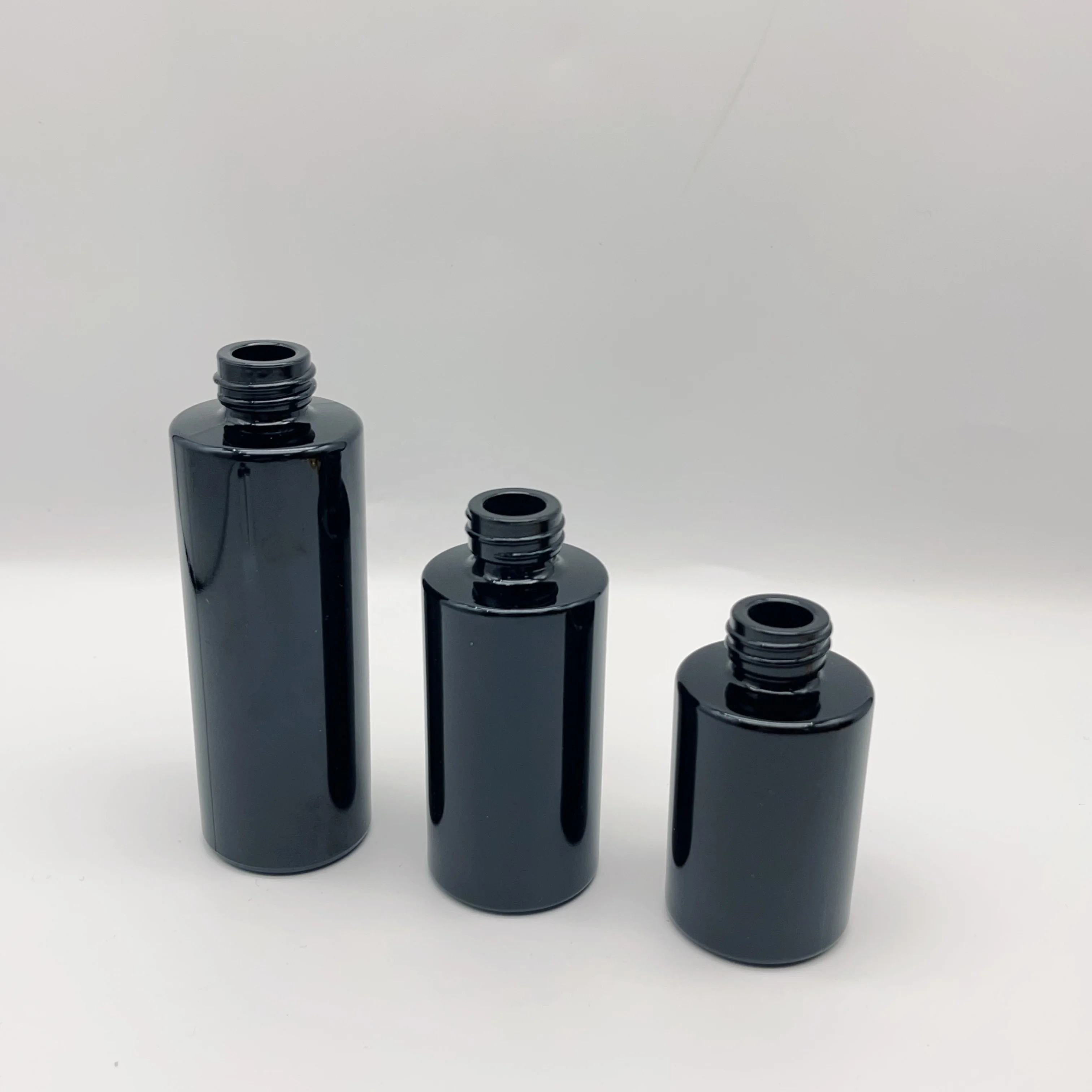 Luxury Cosmetic Glass Bottle Custom 30ml 40ml 60ml Flat Shoulder Gloss ...